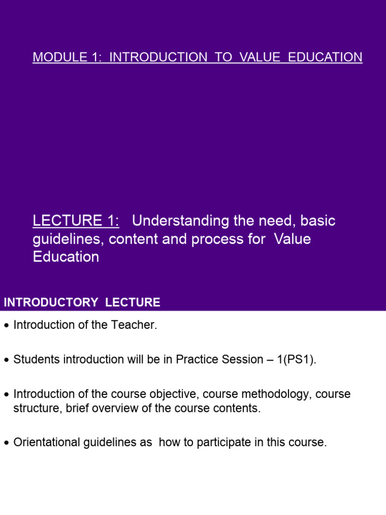 L1 - Understanding Value Education | PDF | Reason | Human