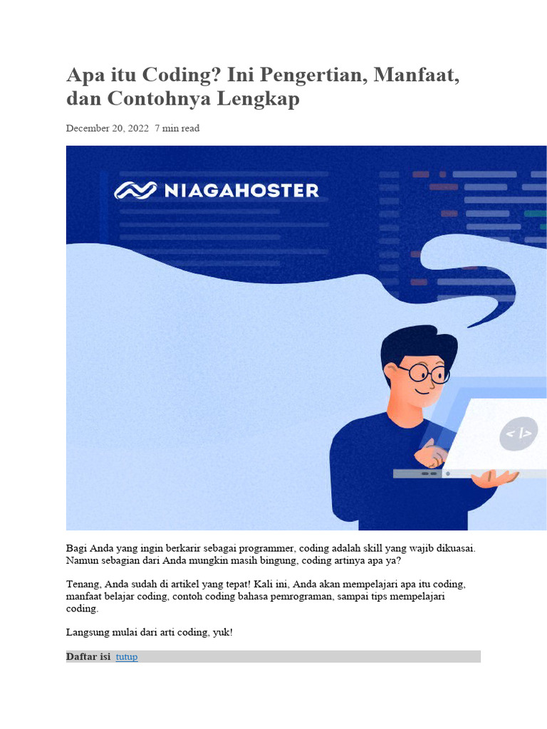 Apa Itu Coding | PDF