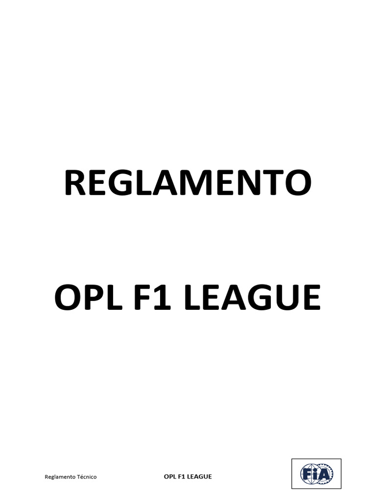 Reglamento Opl f1 League | PDF | Chat en linea | Formula Uno