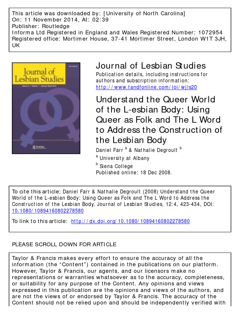 Understand The Queer World of The L-Esbian Body - Using Queer As Folk ...