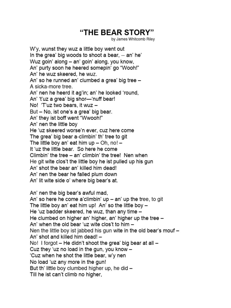 The Bear Story | PDF