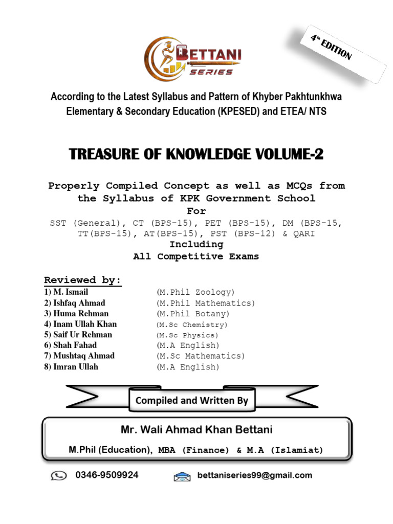 Treasure of Knowledge Volume 2 Guide | PDF | Chemistry | Physics