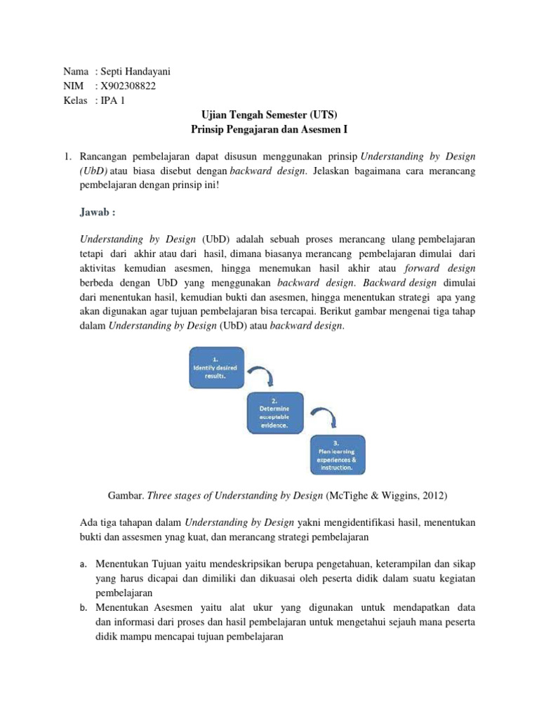 X902308822 - Septi Handayani - UTS PPAE 1 | PDF | Karier & Perkembangan