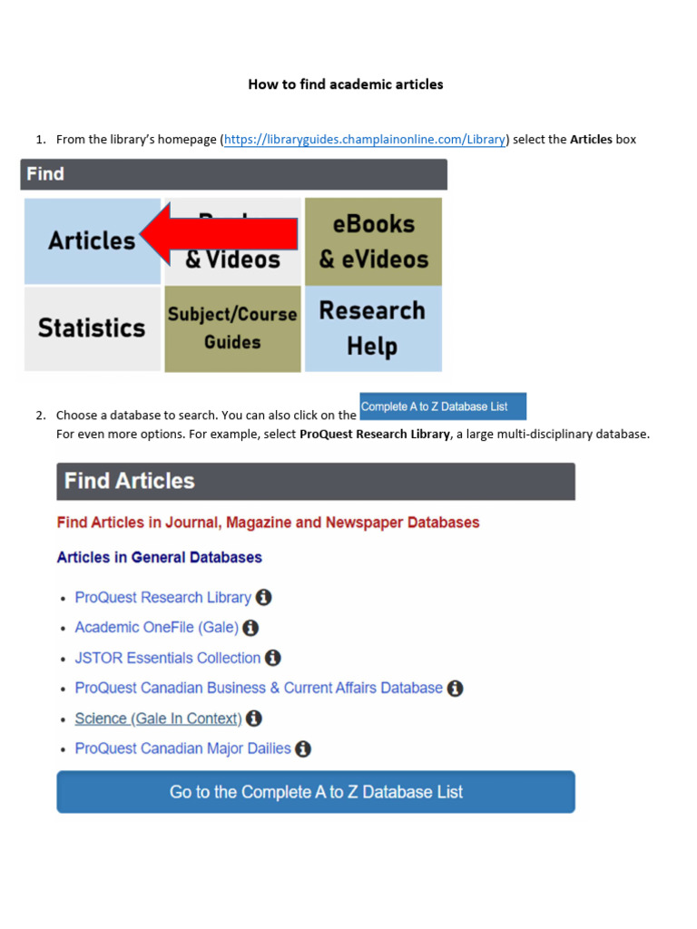 How To Find Academic Articles | PDF | Career & Growth | Computers