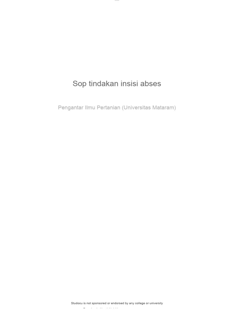 Sop Tindakan Insisi Abses | PDF