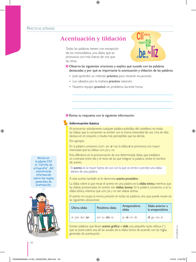 Ficha - Acentuación y Tildación - Ortografía de Palabras | PDF