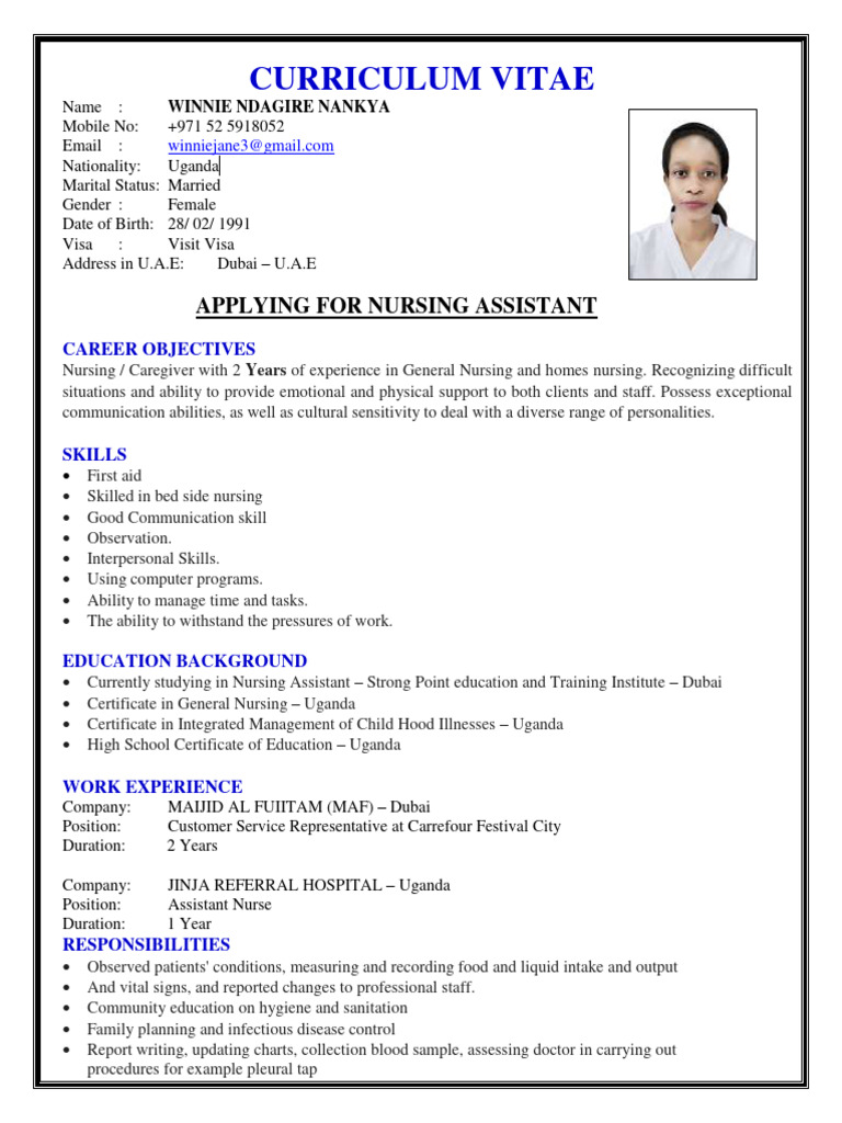 Winnie Ndagire Nankya Nursing | PDF | Nursing | Patient