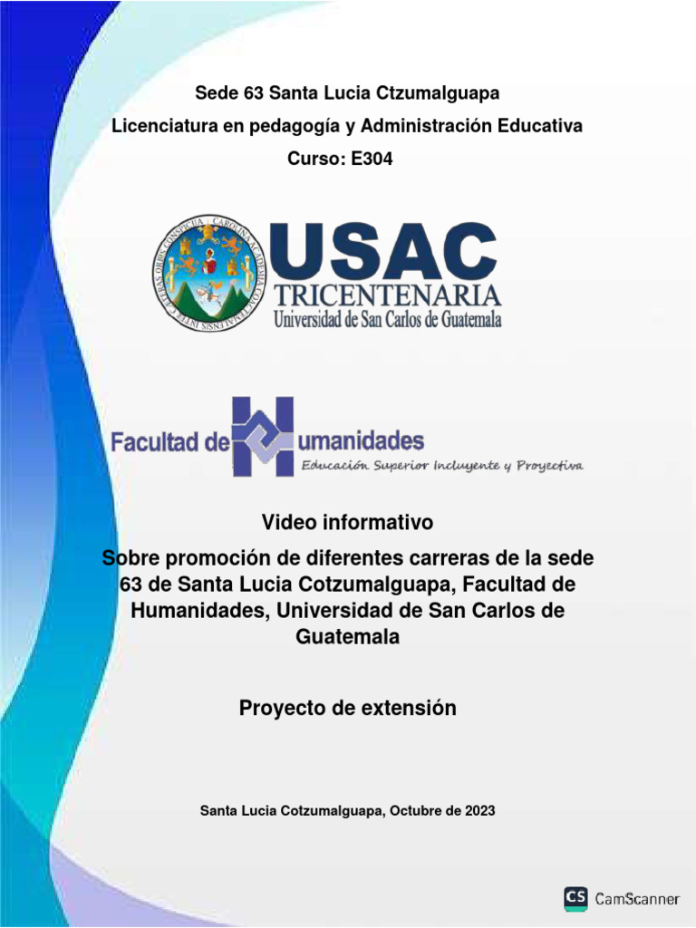 Caratula Proyecto Final Extension | PDF