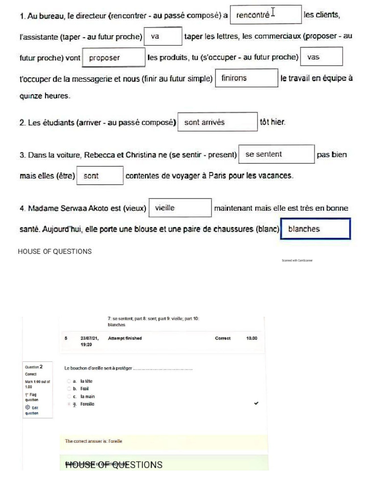 Basic French Ii Quiz | PDF