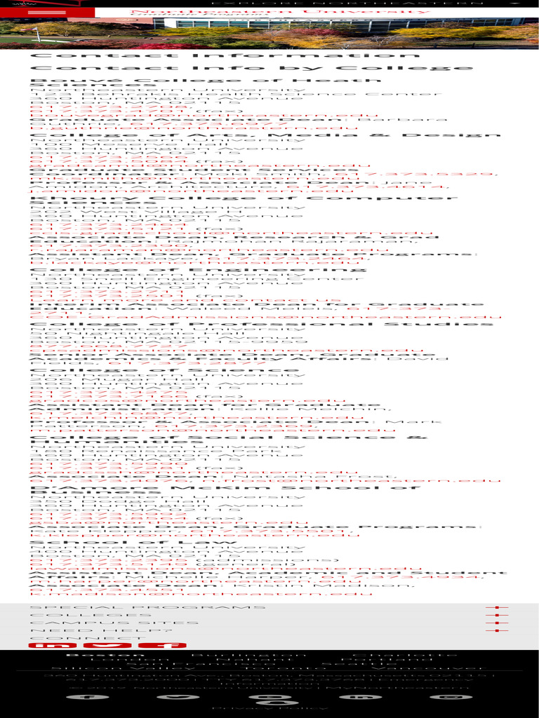 Graduate Contact Information Northeastern University | Download Free ...