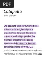 Historia de La Catapulta | PDF | Armas de proyectiles | Proyectiles