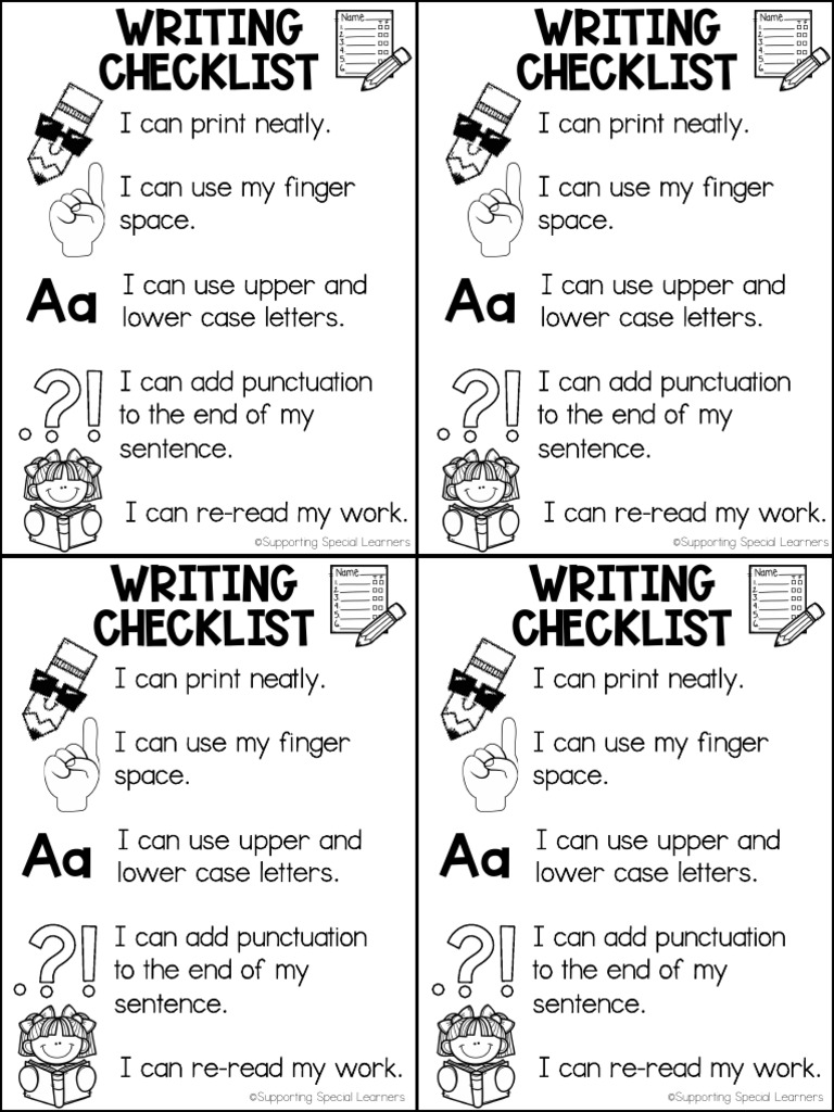 Writing Checklist | PDF