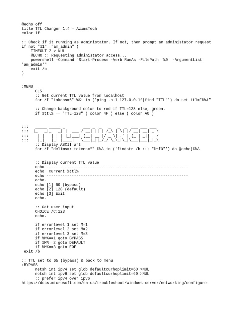 TTL-Changer Bat | PDF