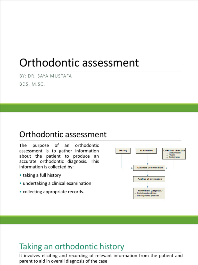 Comprehensive Orthodontic Assessment Guide | PDF | Orthodontics ...