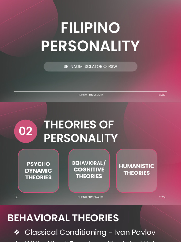 Filipino Personality 2 | PDF | Reinforcement | Classical Conditioning