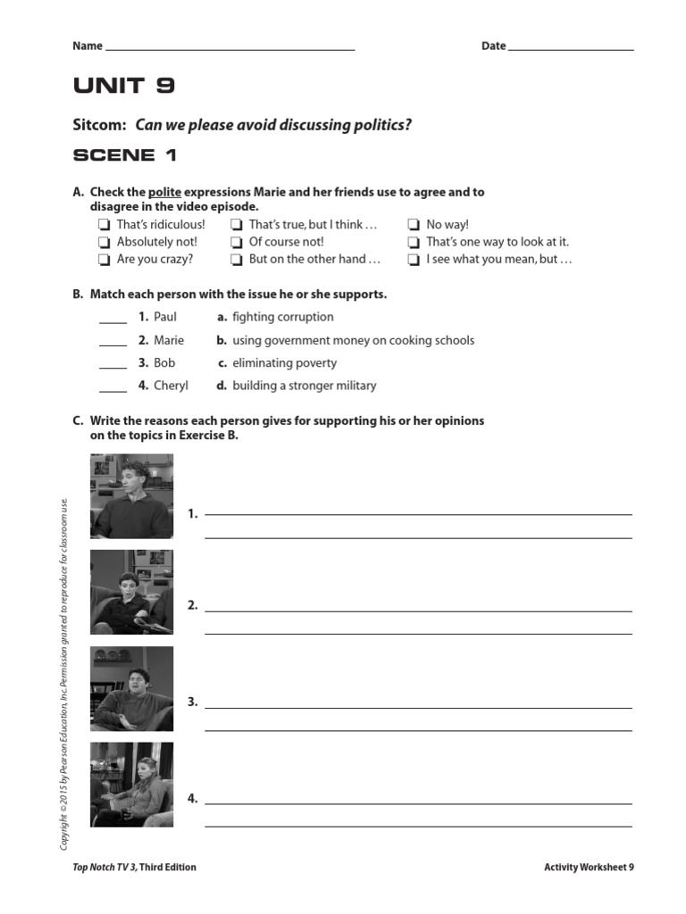 UNIT 09 TV Activity Worksheets | PDF | Censorship