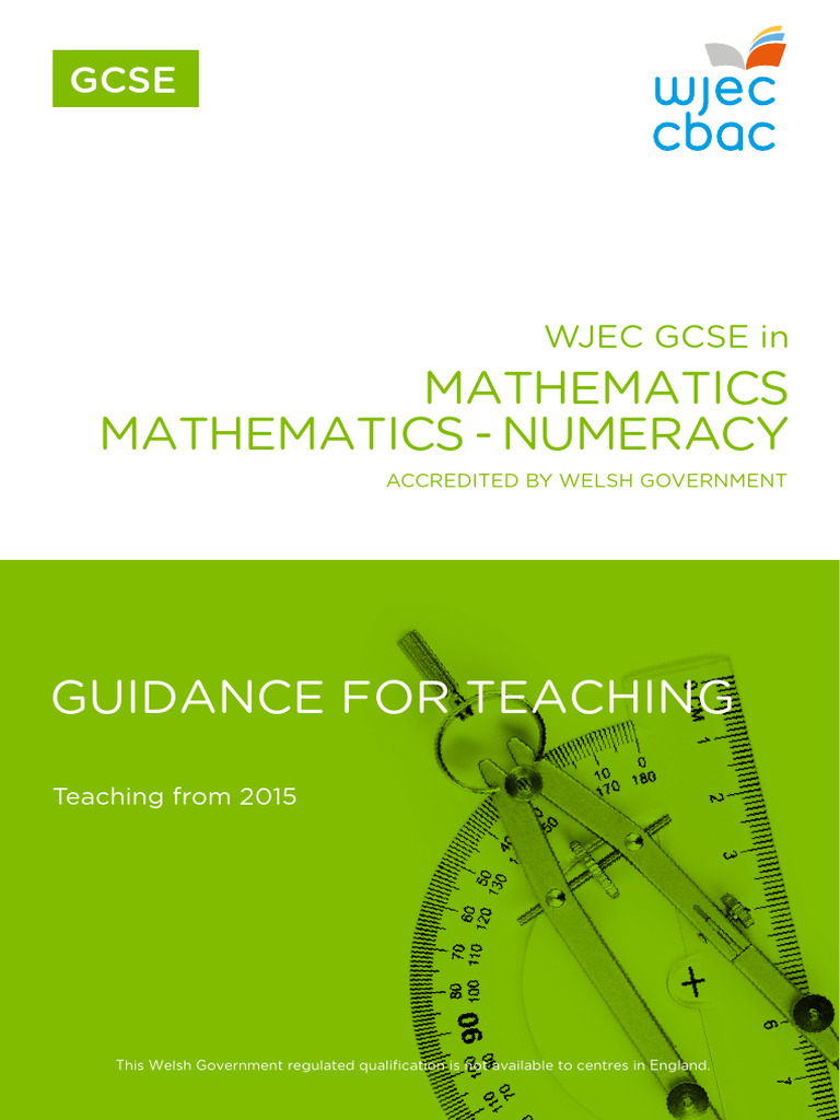 Wjec Gcse Mathematics Numeracy Teachers Guide | PDF | Triangle | Angle