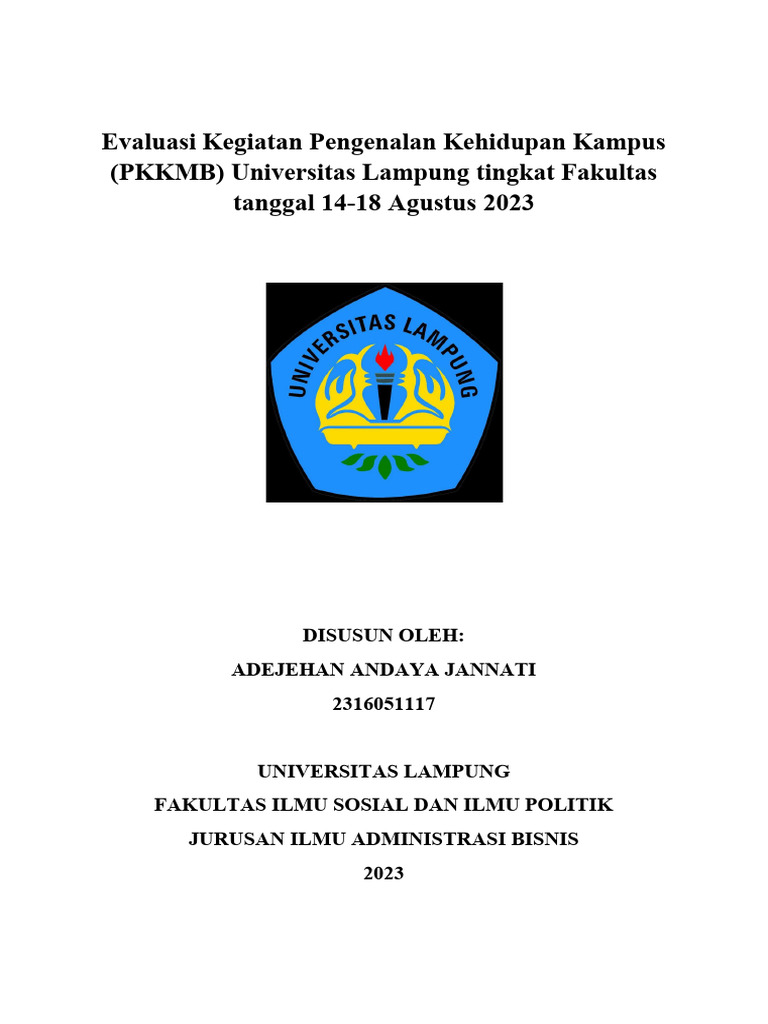 Evaluasi PKKMB Unila 2023 | PDF | Politik | Sejarah