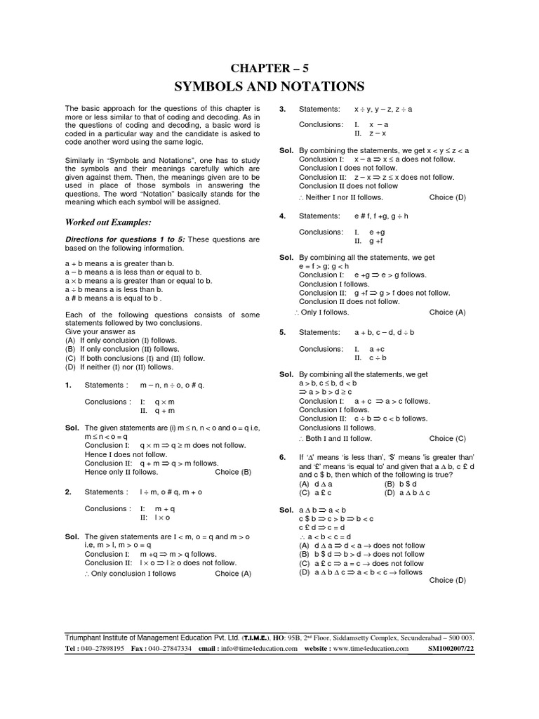 Chapter 5 Symbols-and-Notations | Download Free PDF | Mathematics
