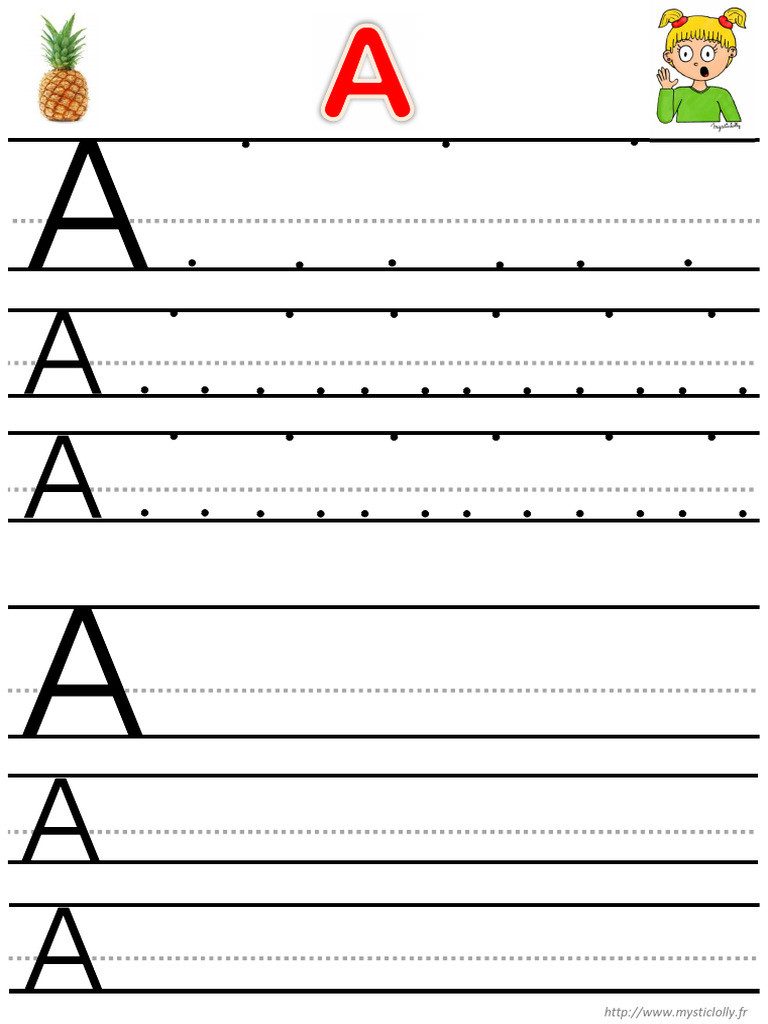Ecrire Les Lettres Entrainement A Plastifier | PDF