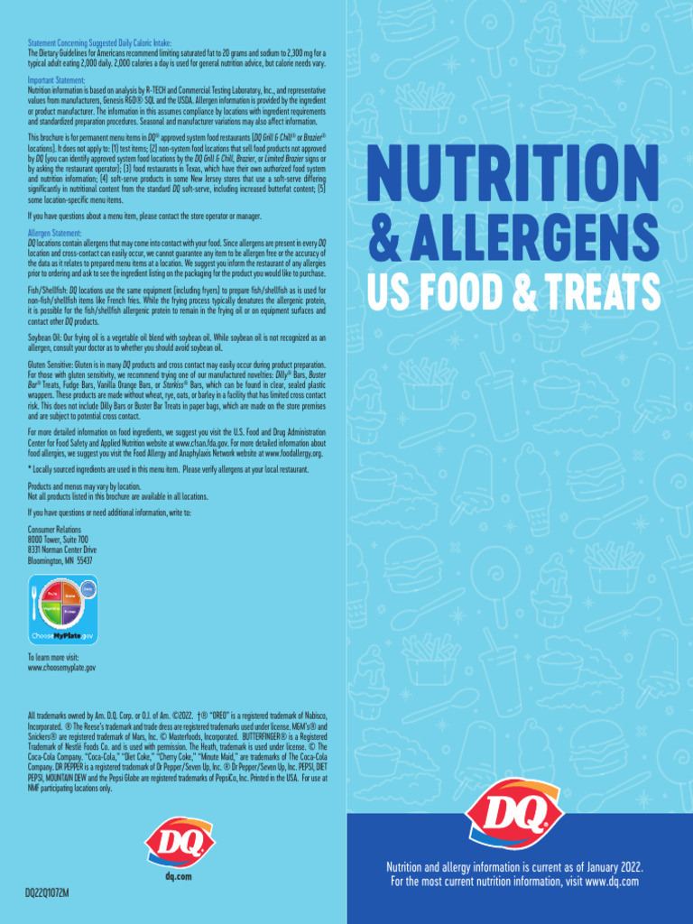 Nutrition Dairy Queen | PDF