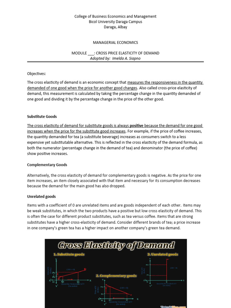 Cross Price Elasticity of Demand With Video Tutorial | Download Free ... Cross Price Elasticity of Demand With Video Tutorial | Download Free ...