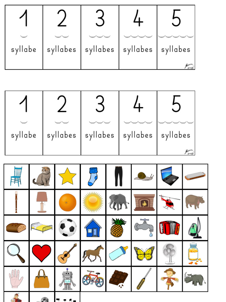 Boite A Compter Compter Les Syllabes | PDF
