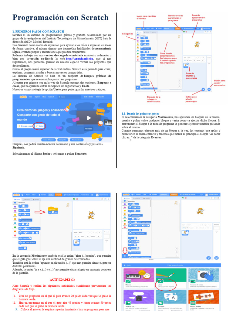 Manual Scratch | PDF | Scratch (lenguaje de programación) | Informática