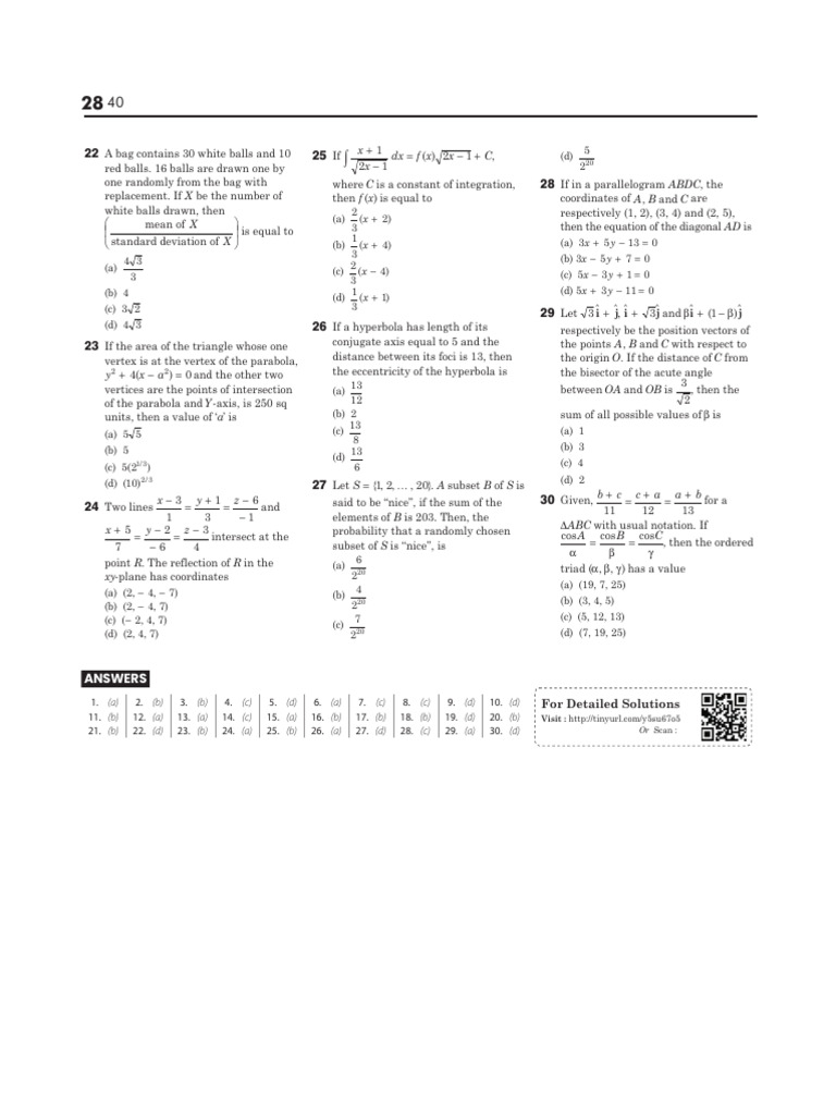 Arihant 40 Days Crash Course For JEE Main Mathematics Crackjee Xyz 469 472 | PDF | Euclid ...