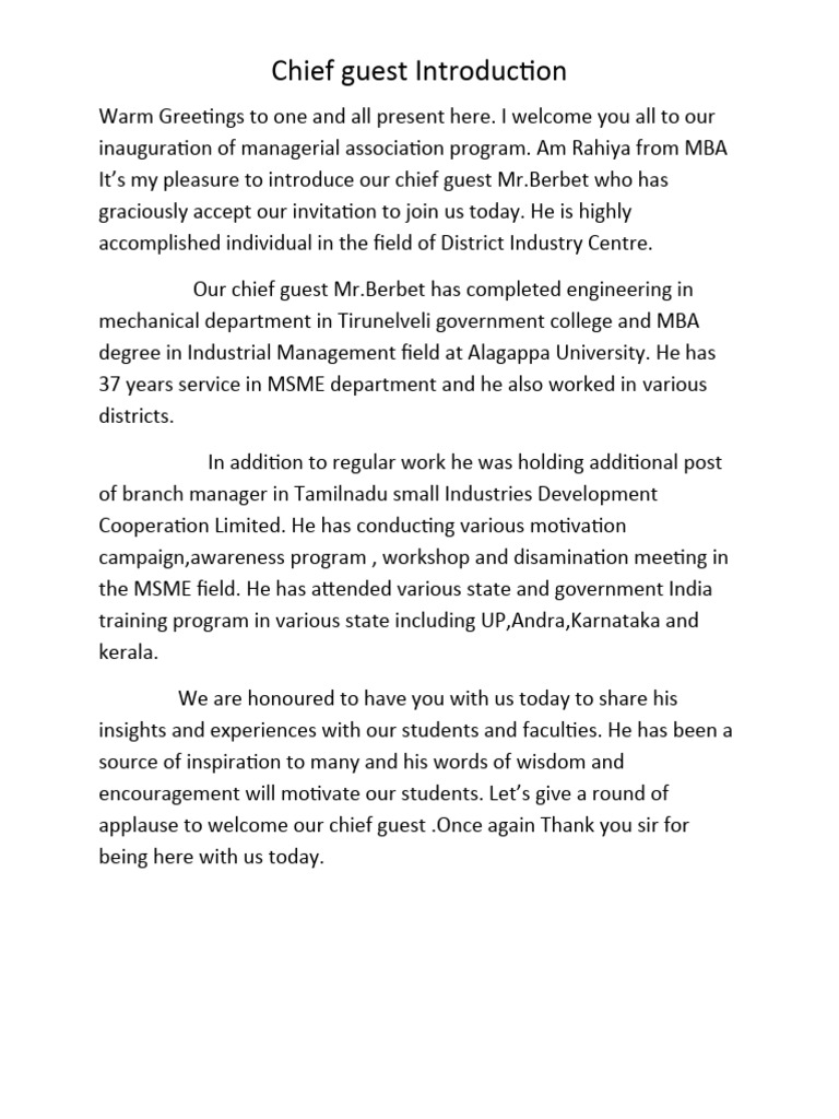 Guest Introduction | PDF