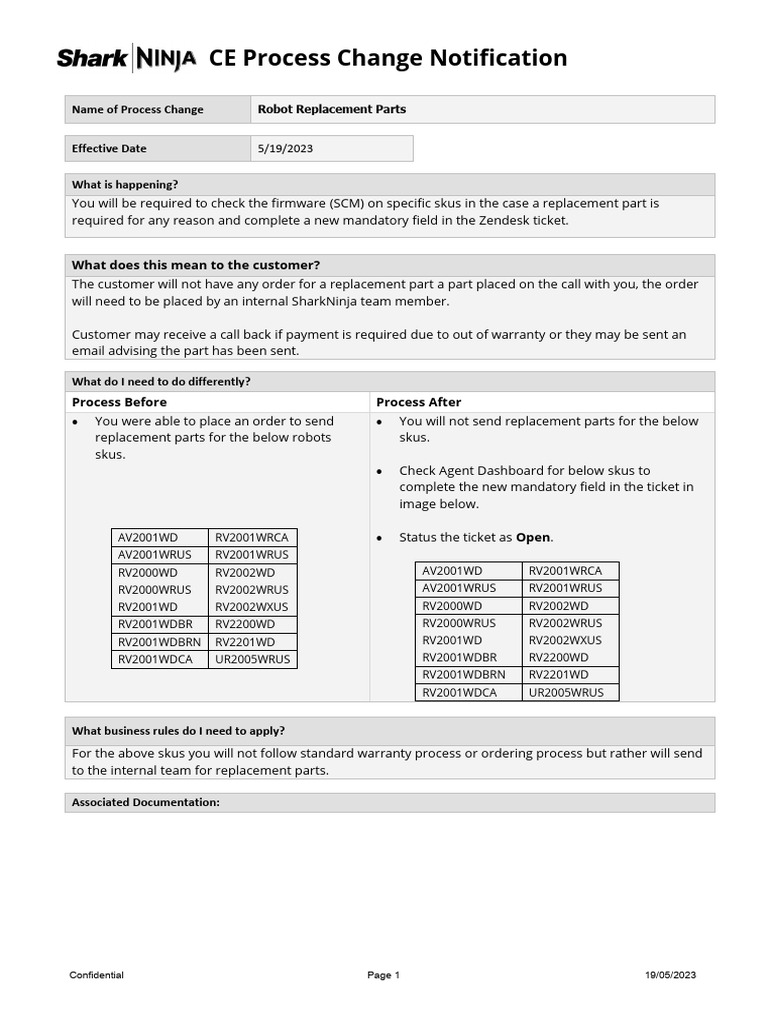 CS Robot 5192023 Robot Replacement Parts | PDF | Computing