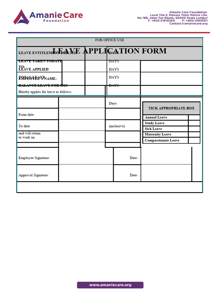 Employee Leave Request Form | PDF