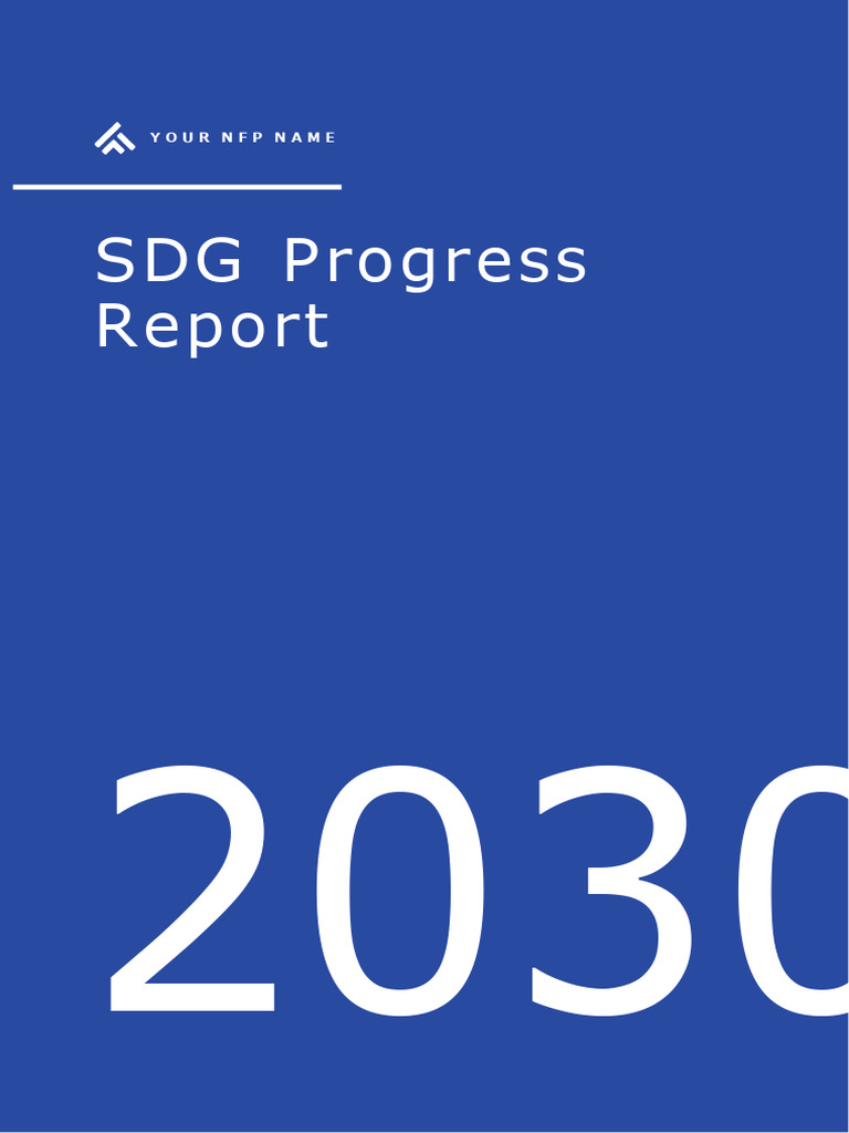 Civil Society SDG Progress Report in Blue White Simple and Minimal ...