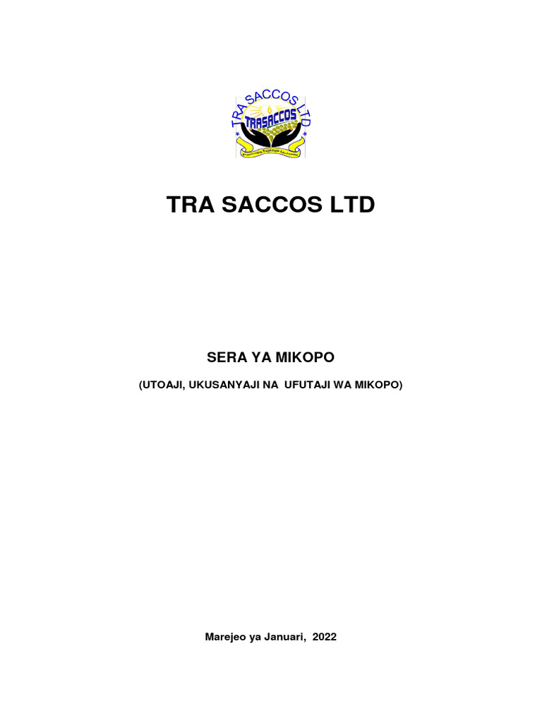 Sera Ya Mikopo 2022 | PDF