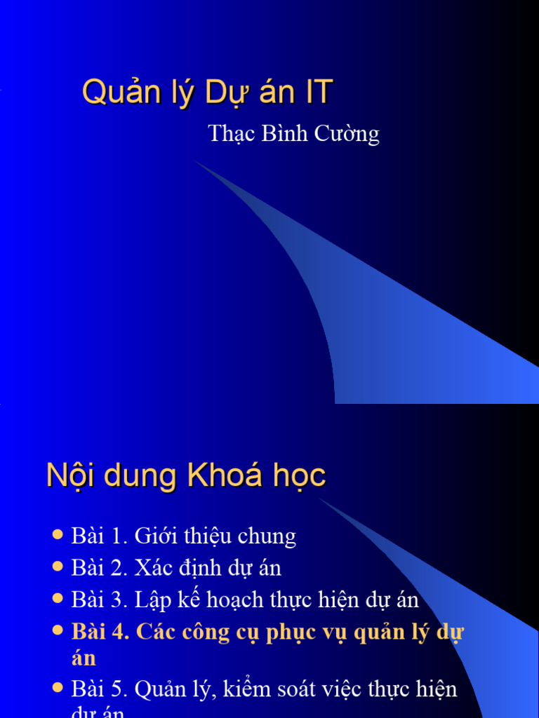 QLDA-Bai 4 Cac Cong Cu | PDF