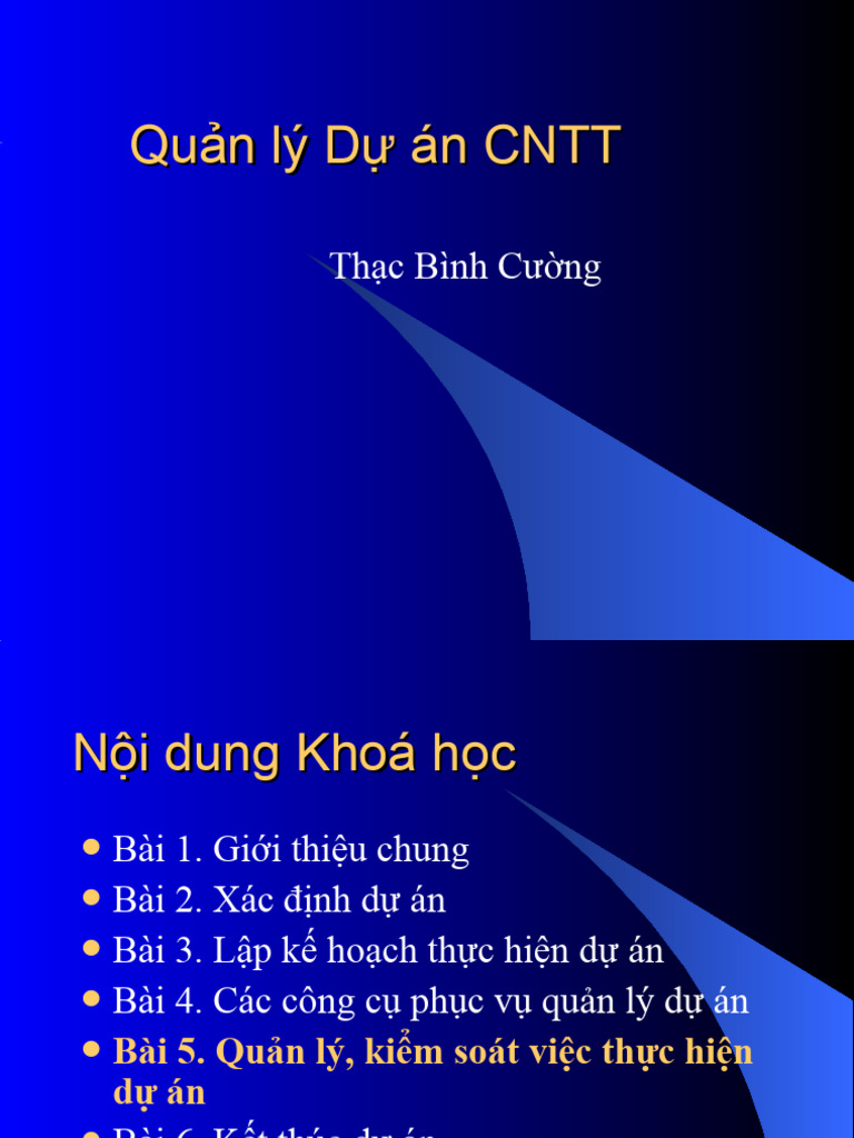 QLDA-Bai 5 Quan Ly Kiem Soat | PDF