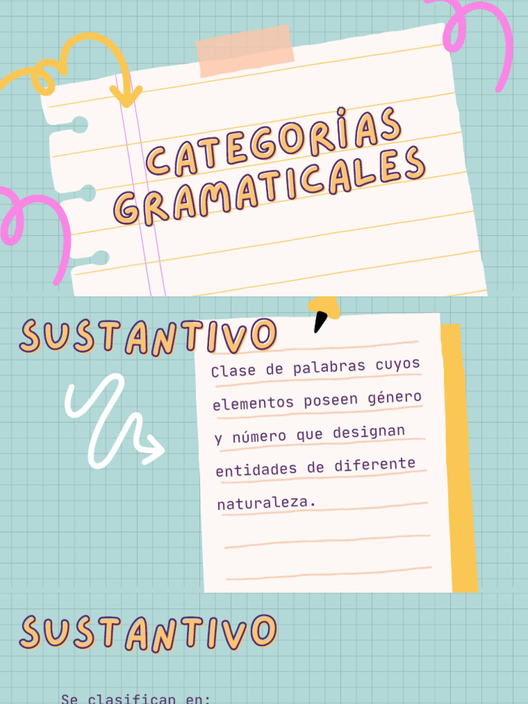 Categorias Gramaticales | PDF | Adjetivo | Sustantivo