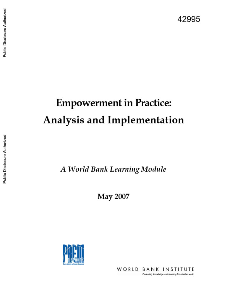 WP0 Empow 10 Box 327342 B01 PUBLIC1 | PDF | Empowerment | Institution