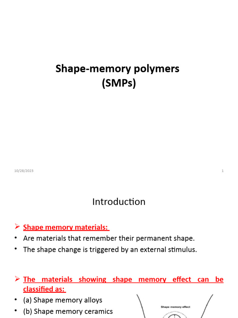 Overview of Shape Memory Polymers | PDF | Polymers | Secondary Sector ...