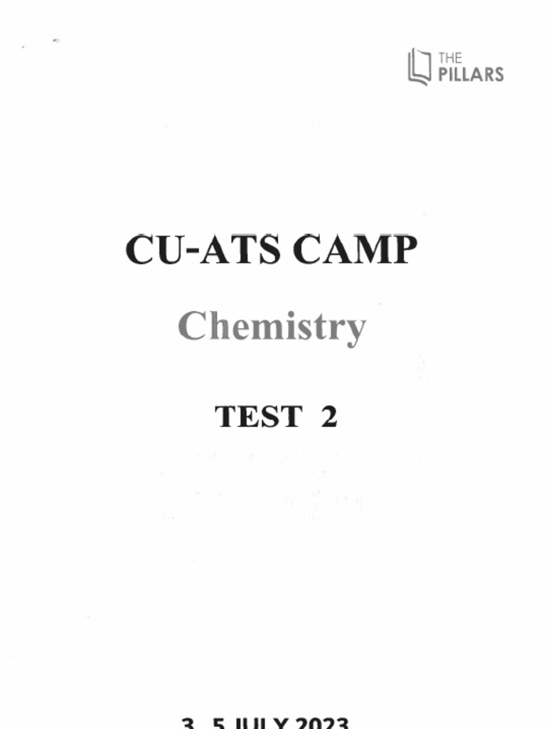 Answer ' CU-ATS Chemistry (CAMP) | PDF