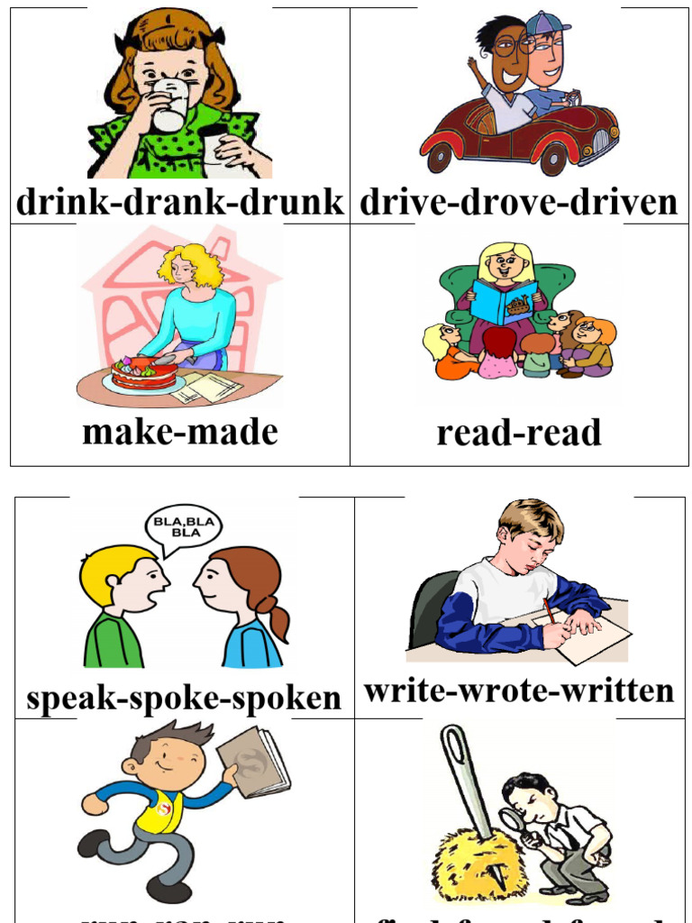 Irregular Verbs Flashcards PDF | PDF | Language Arts & Discipline ...