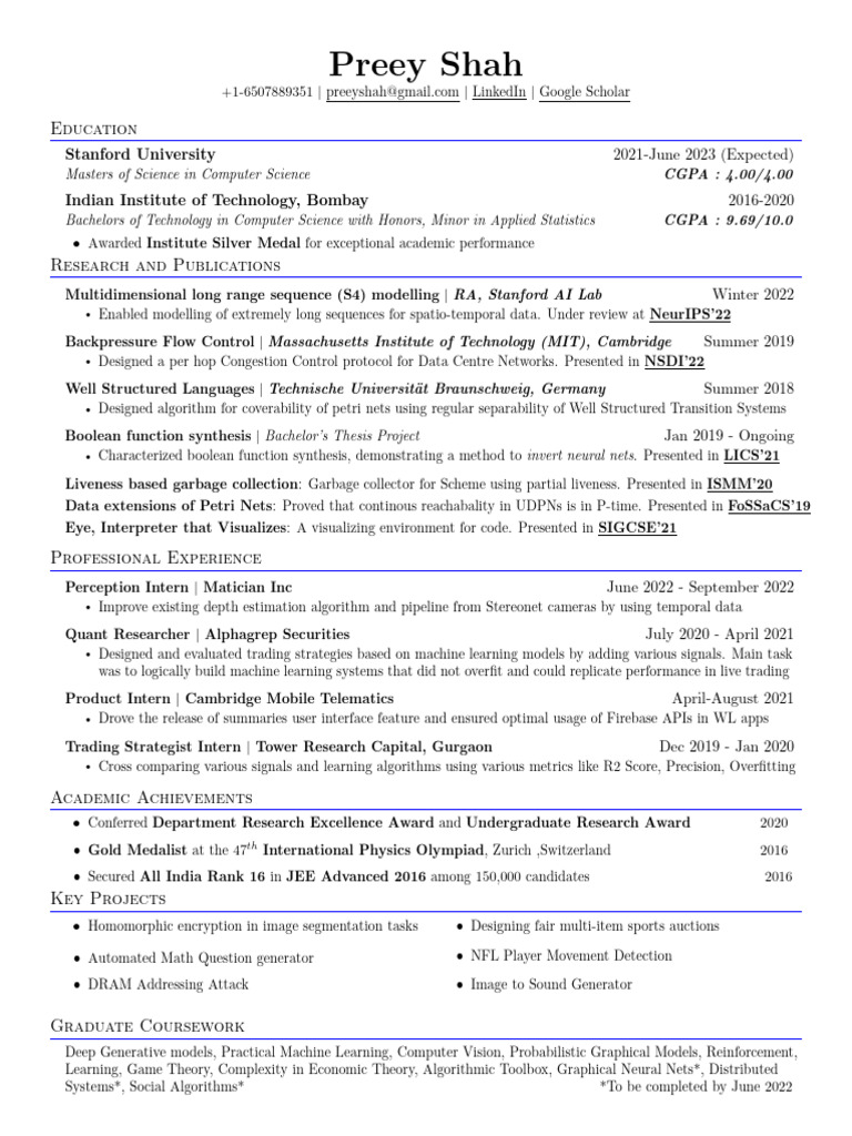 CV Preey Shah PDF | PDF | Machine Learning | Artificial Neural Network