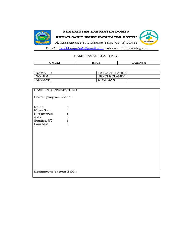 Form Bacaan EKG | PDF