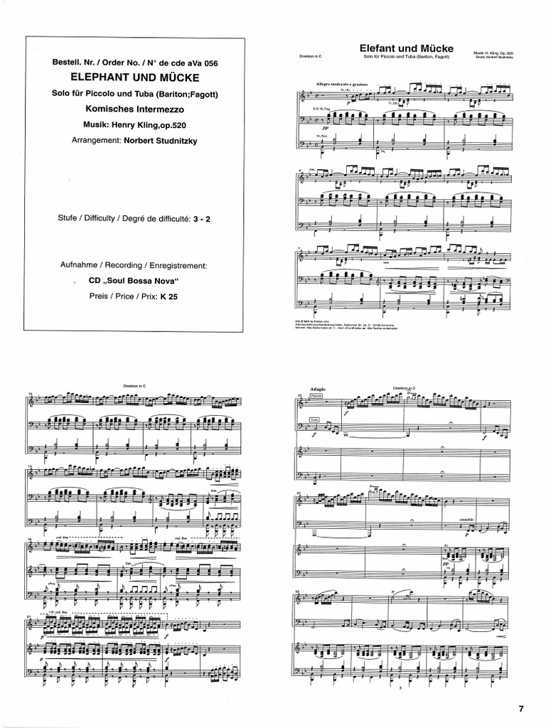 Henry Kling. Elefante Und Mücke | PDF