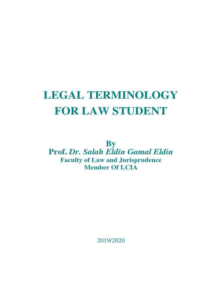 Legal Terminology | PDF