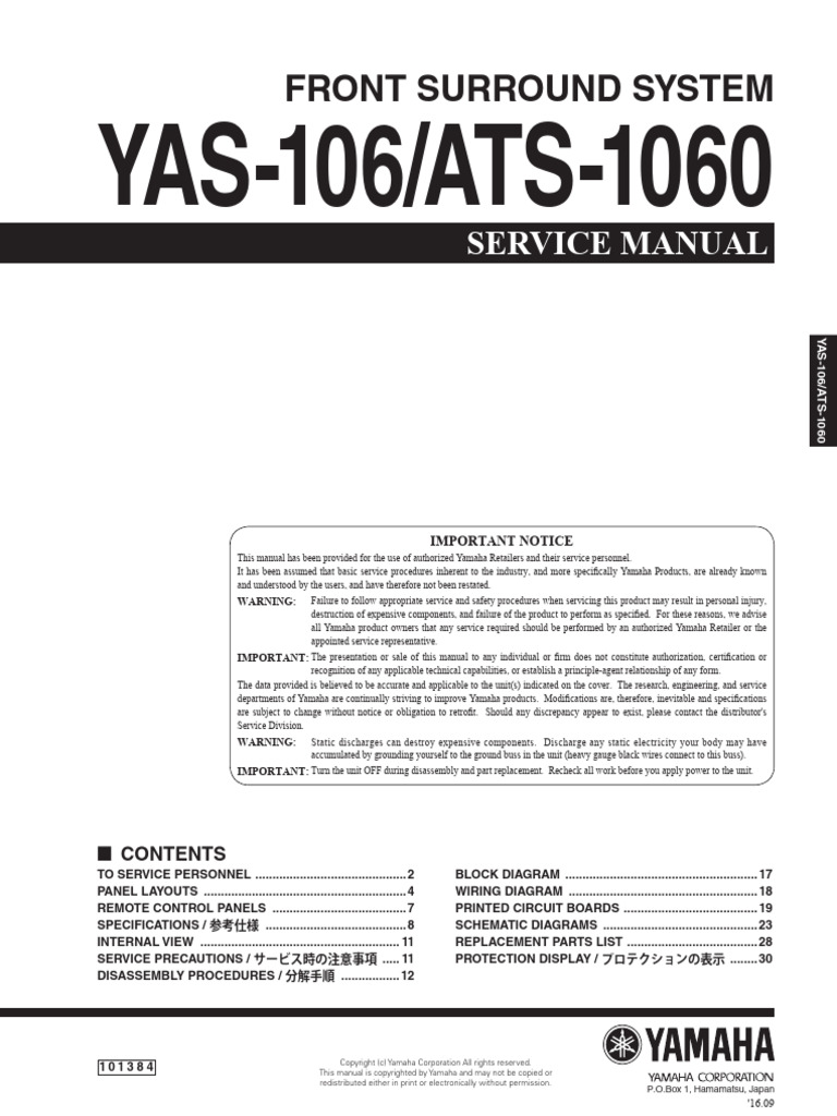 Yas 106 - Ats 1060 | PDF | Loudspeaker | Printed Circuit Board