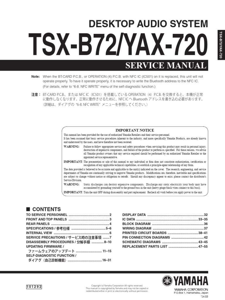TSX B72 - Yax 720 | PDF | Solder | Soldering