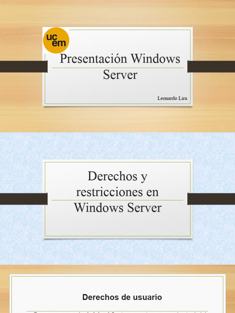 Presentación Windows Server | PDF