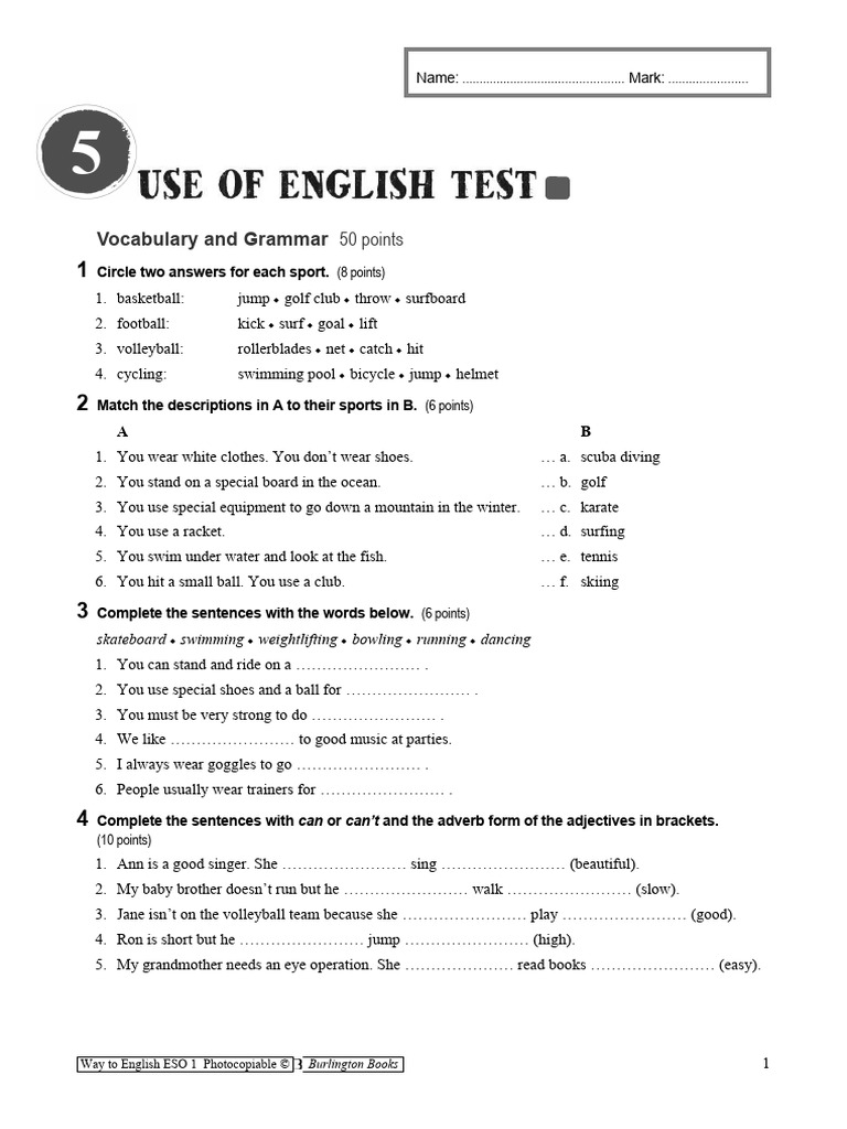 Activities Unit 5 | PDF