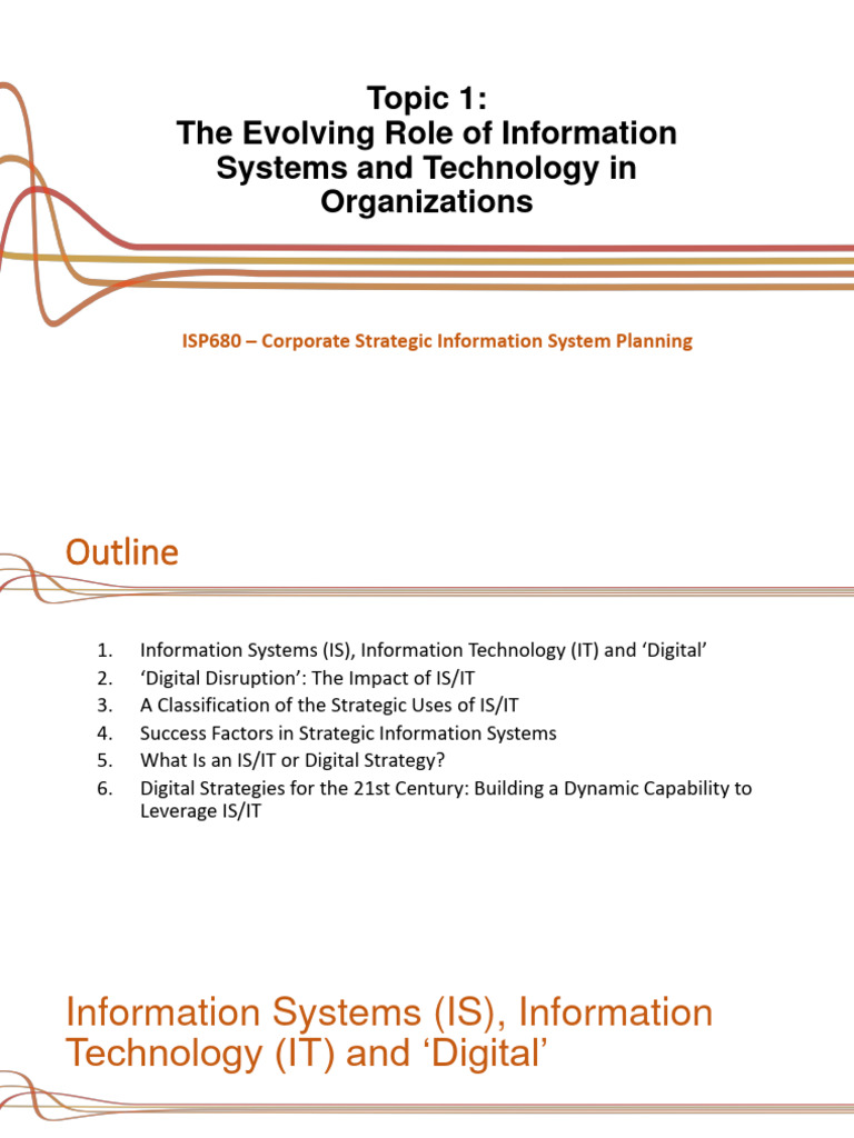 Topic 1 | PDF | Information System | Information